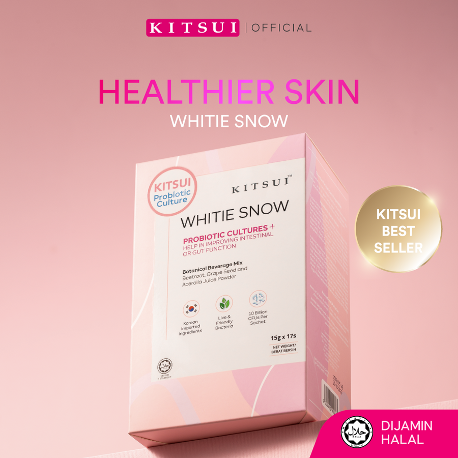 KITSUI Whitie Snow Probiotic Cultures 17's x 15g | Skin | Gut Health ...