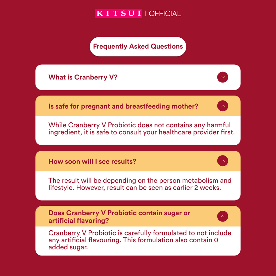 [NEW] KITSUI Cranberry V 17's x 2g - Probiotic Supplement – Kitsui Online